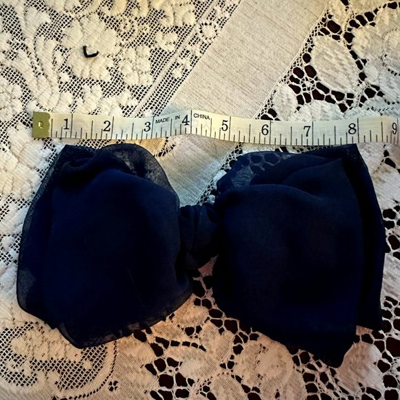 Accessories | Bowgirls Beautiful Navyblue Soft Chiffon Layered Ribbon ...